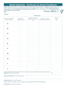 Claiming Irish Tax Relief for Dental Expenses Abroad (MED 2 Form)